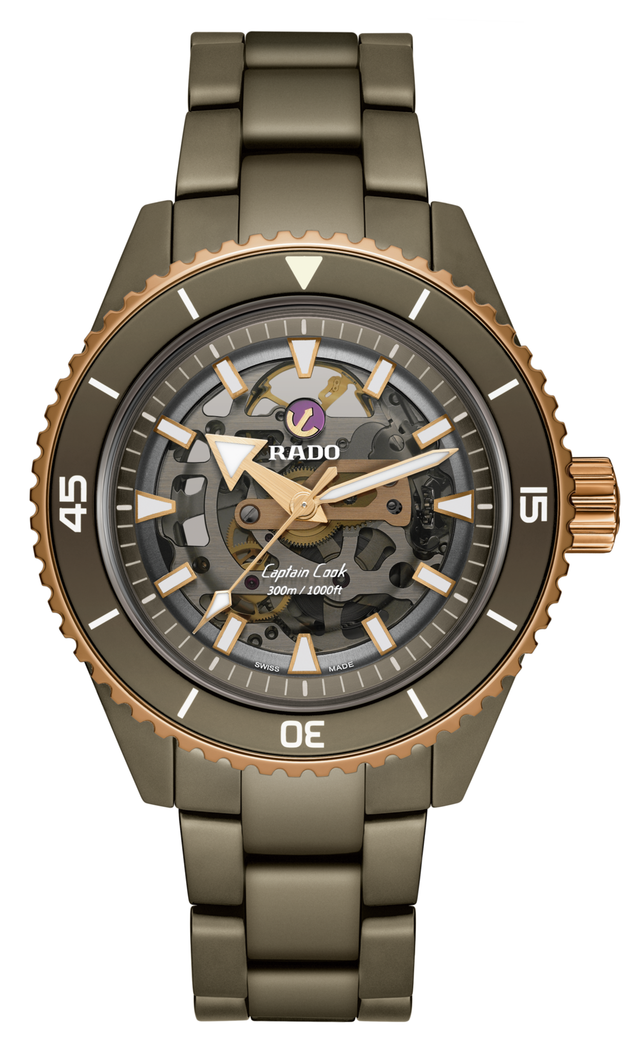 Captain Cook High-Tech Ceramic Skeleton Men High-Tech Ceramic Watch ...
