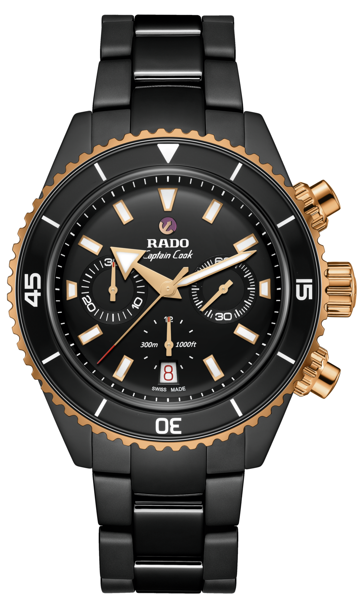 Captain Cook High-Tech Ceramic Automatic Chronograph Uomo Ceramica hi ...