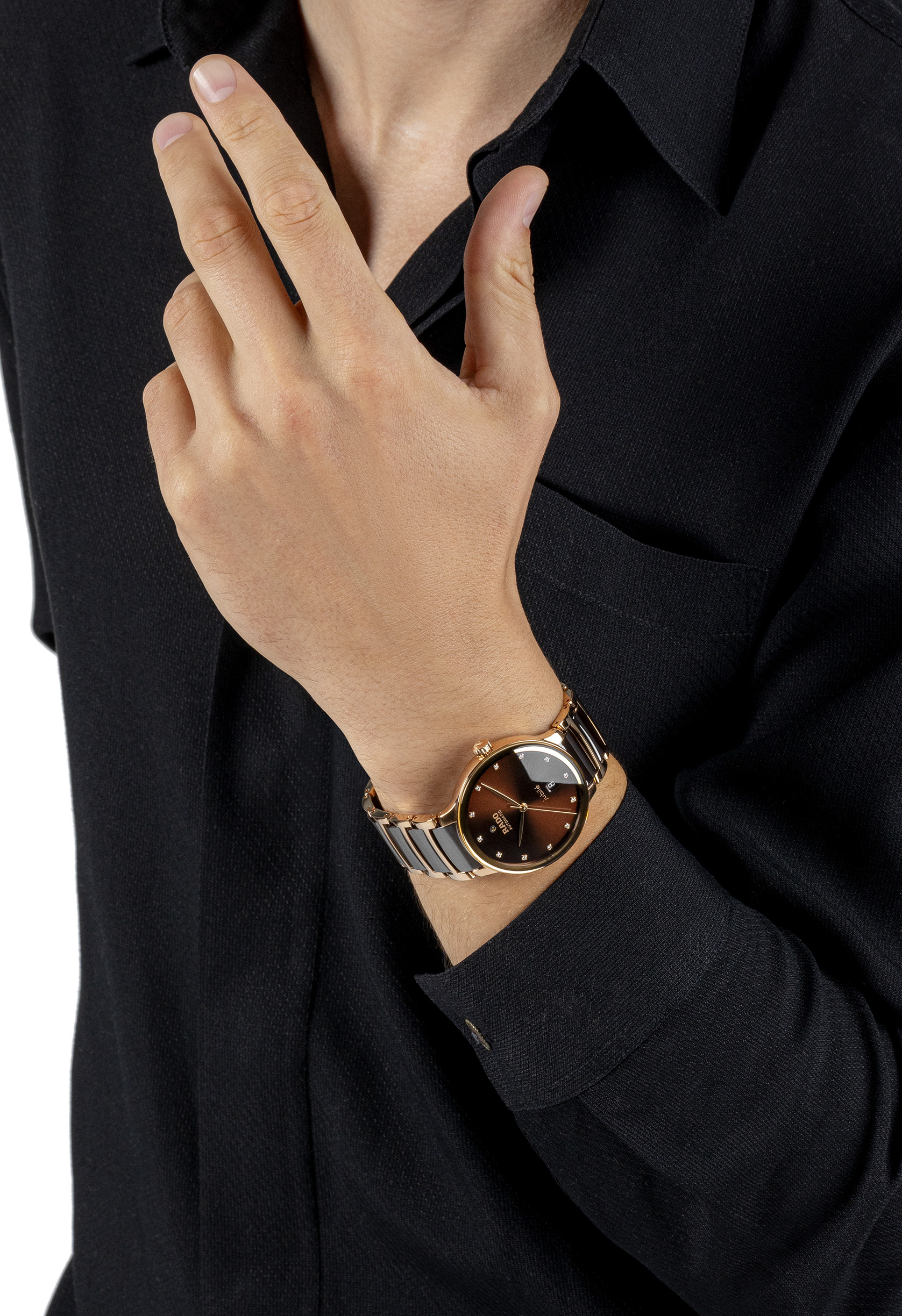 Centrix Automatic Diamonds Stainless steel / PVD Watch R30017732 | Rado ...