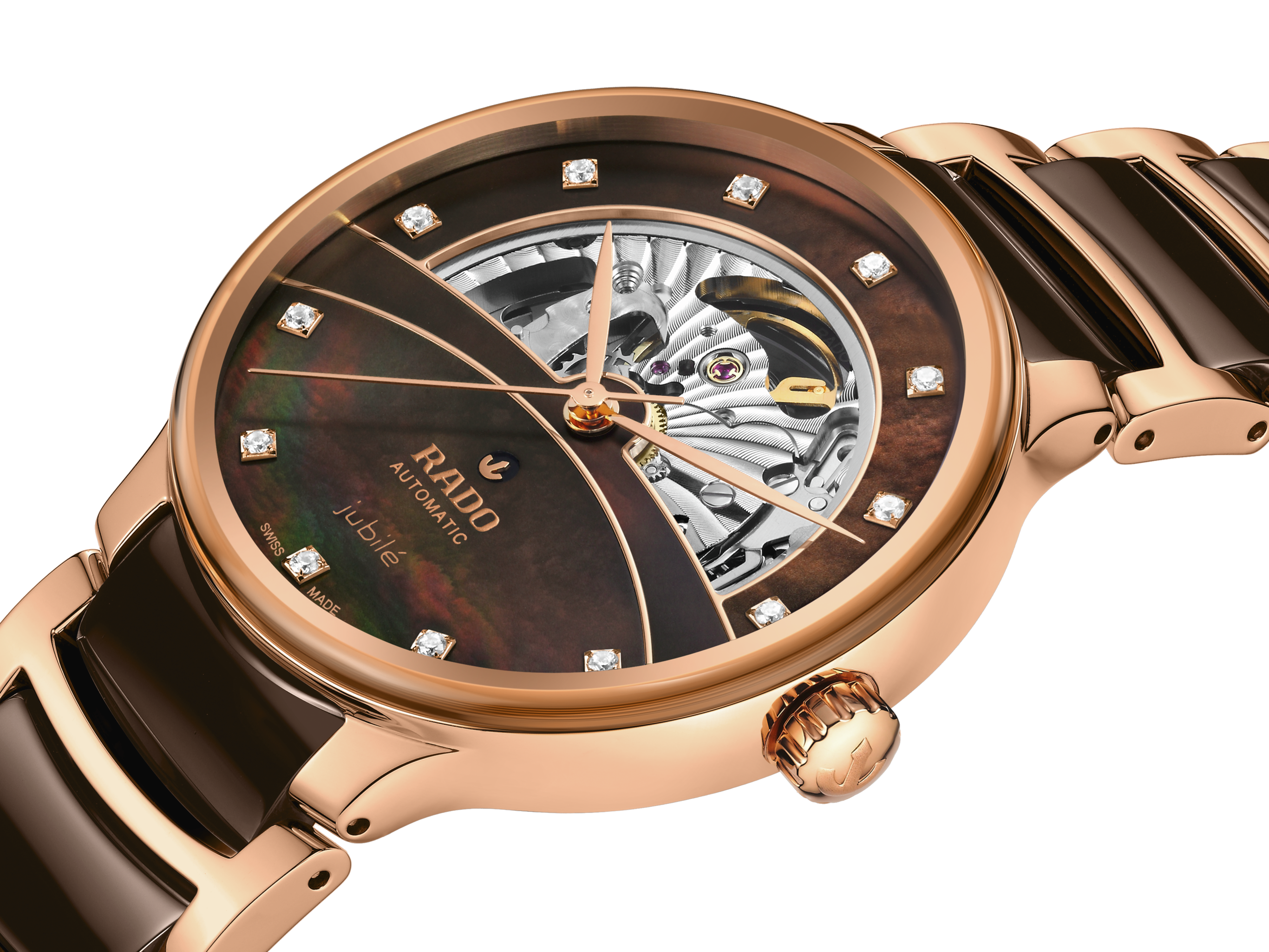 Centrix Automatic Diamonds Open Heart Stainless steel / PVD Watch ...