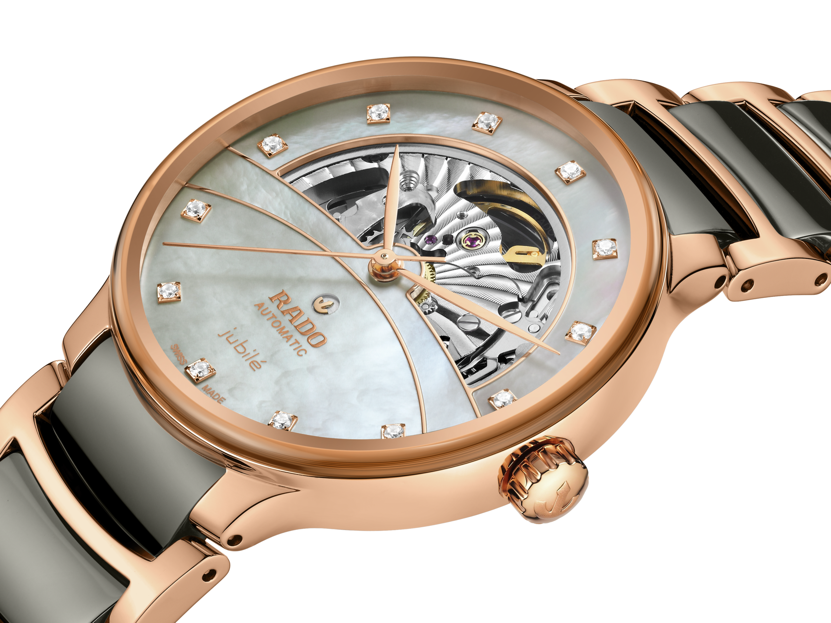 Centrix Automatic Diamonds Open Heart Unisex Stainless steel / PVD Watch R30028912 | Rado ...