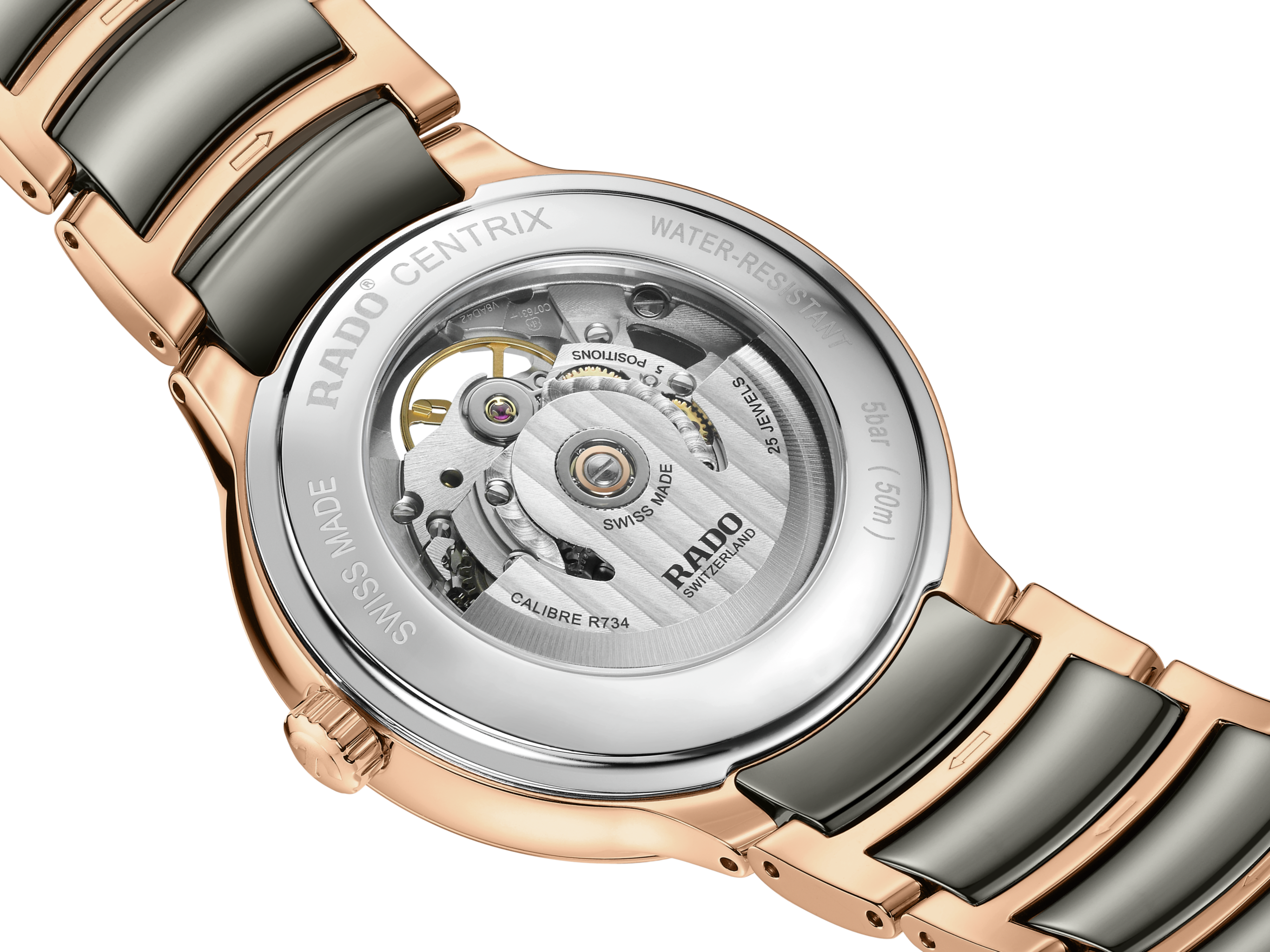 Centrix Automatic Diamonds Open Heart Unisex Stainless steel / PVD ...