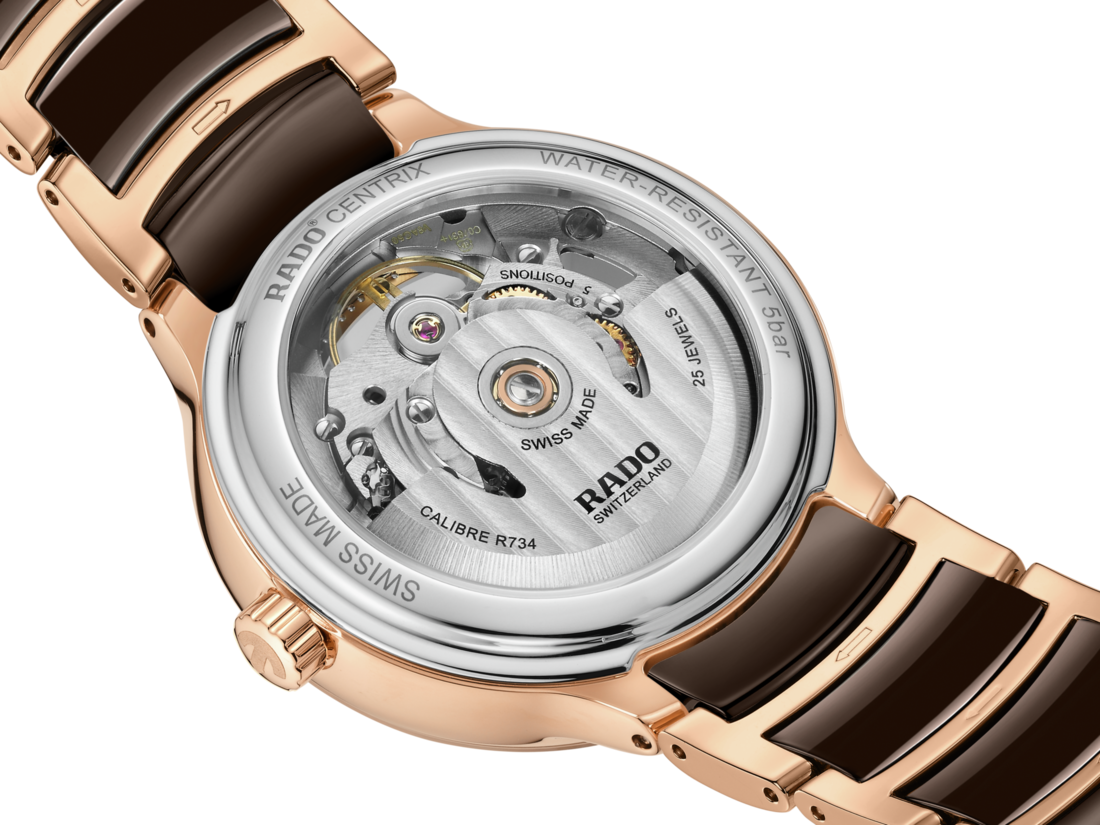 Centrix Automatic Diamonds Open Heart Women Stainless steel / PVD Watch ...