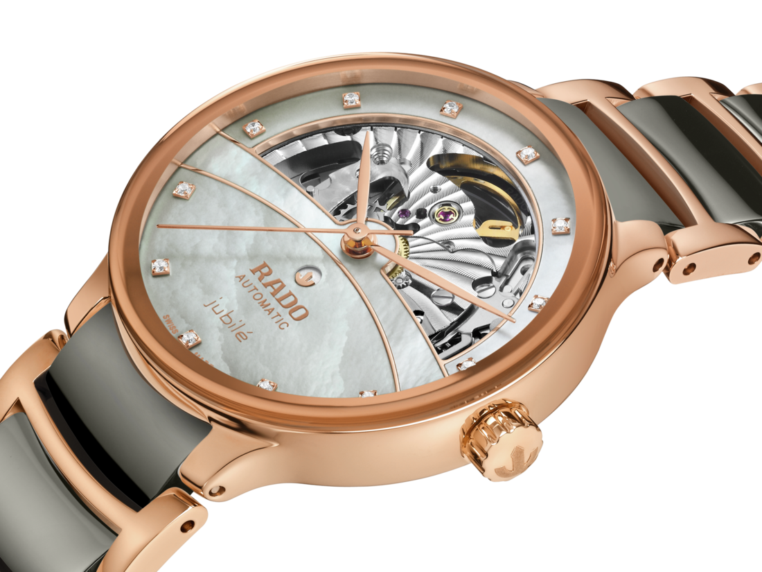 Centrix Automatic Diamonds Open Heart Women Stainless steel / PVD Watch ...