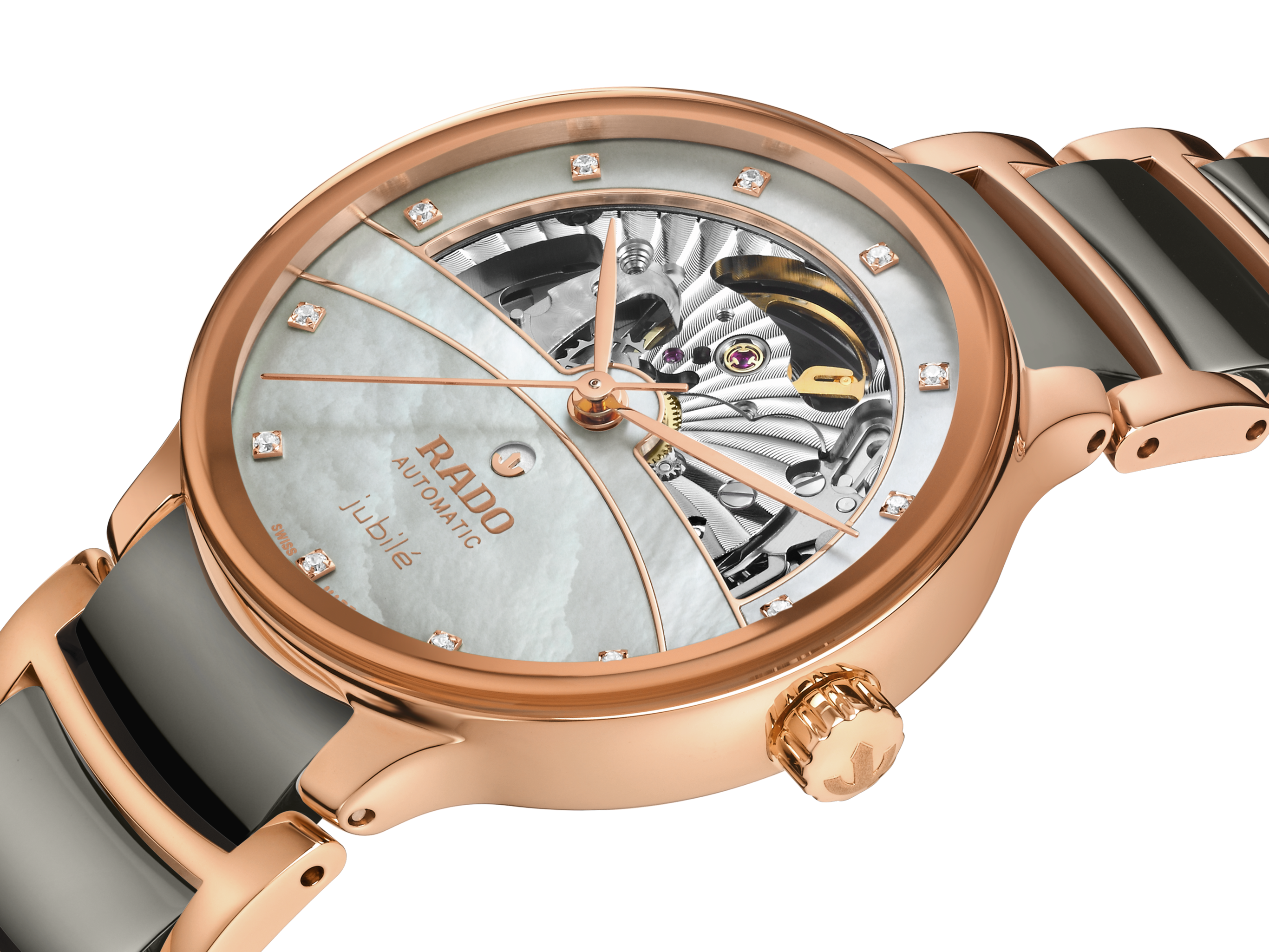 Centrix Automatic Diamonds Open Heart Stainless steel / PVD Watch ...