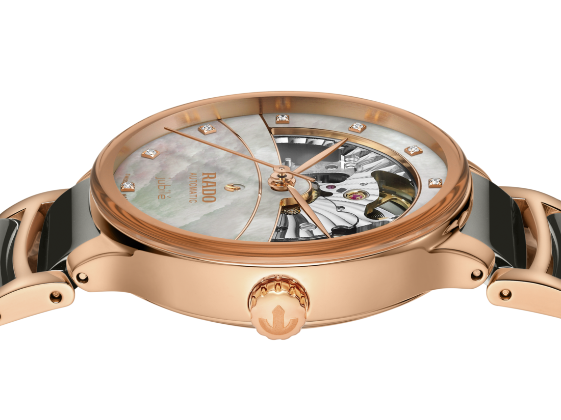 Centrix Automatic Diamonds Open Heart Women Stainless steel / PVD Watch ...