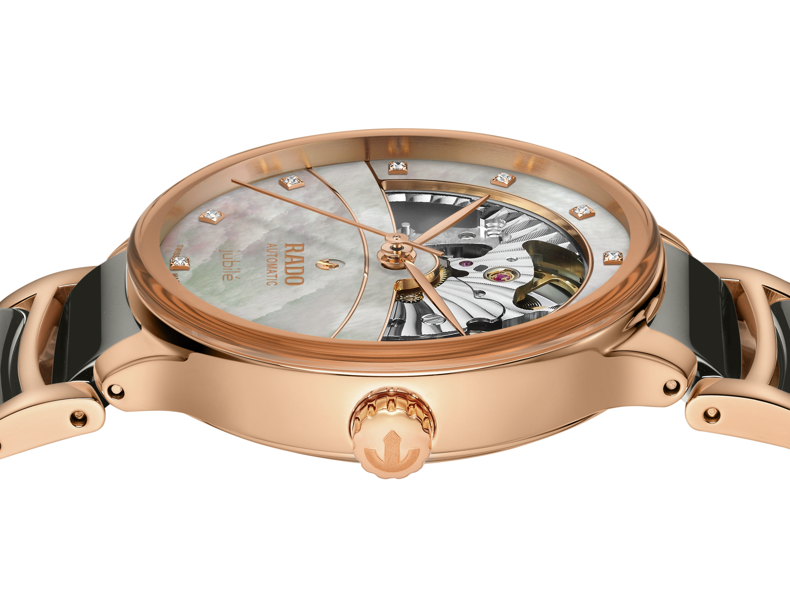 Centrix Automatic Diamonds Open Heart レディース ステンレススチール/PVDコーテイング 時計 ...