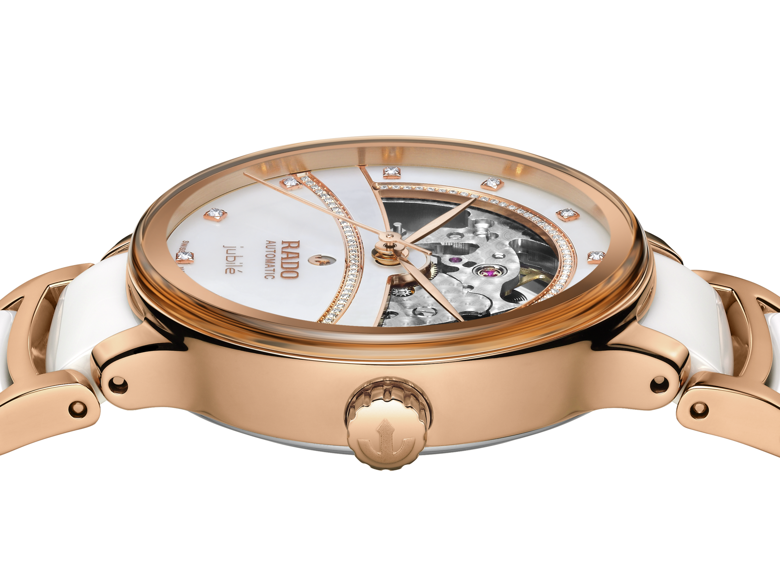 Centrix Automatic Diamonds Open Heart Women Stainless steel / PVD Watch ...