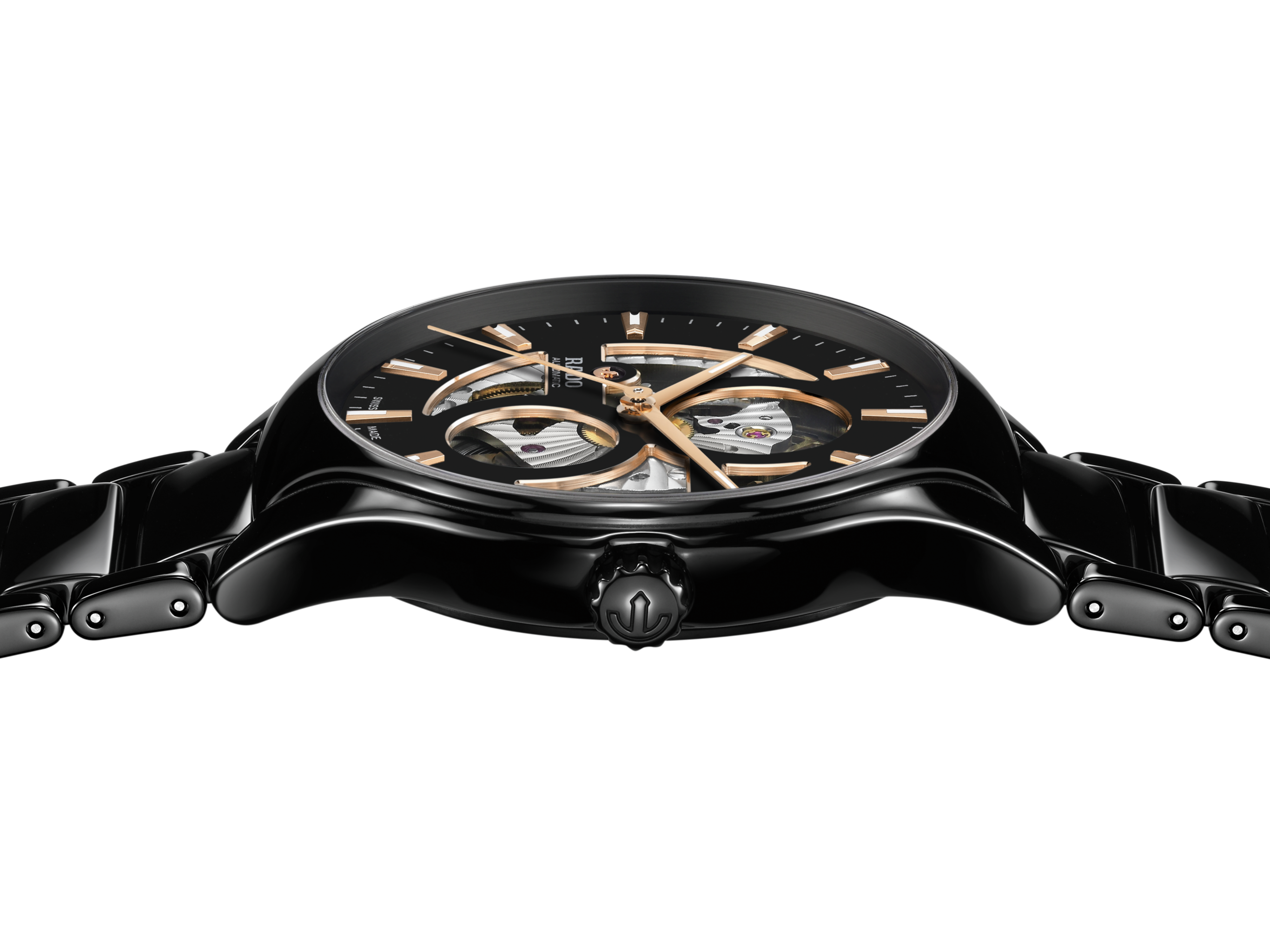 True Round Automatic Open Heart Unisex High-Tech Ceramic Watch ...