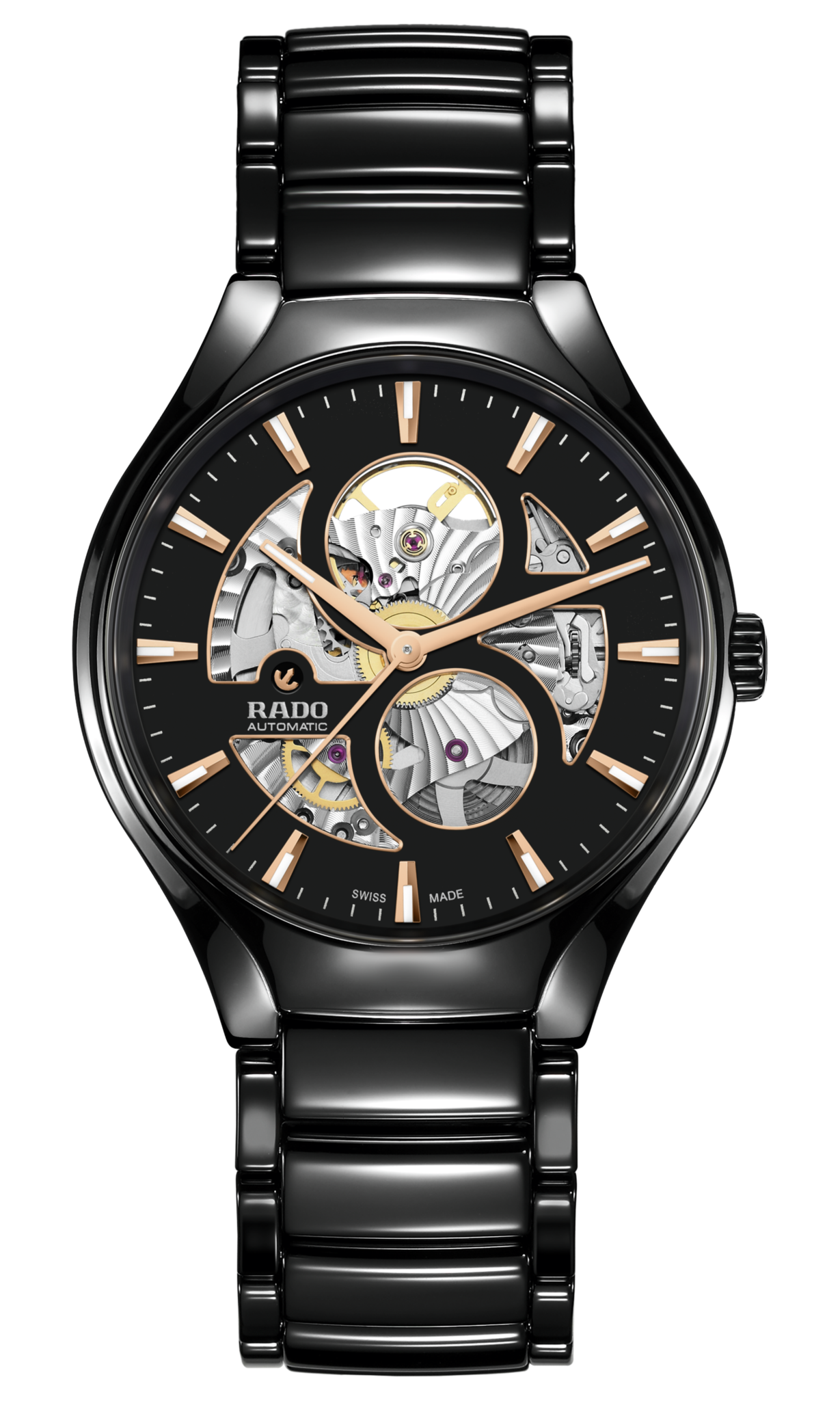 True Round Automatic Open Heart Unisex High-Tech Ceramic Watch ...