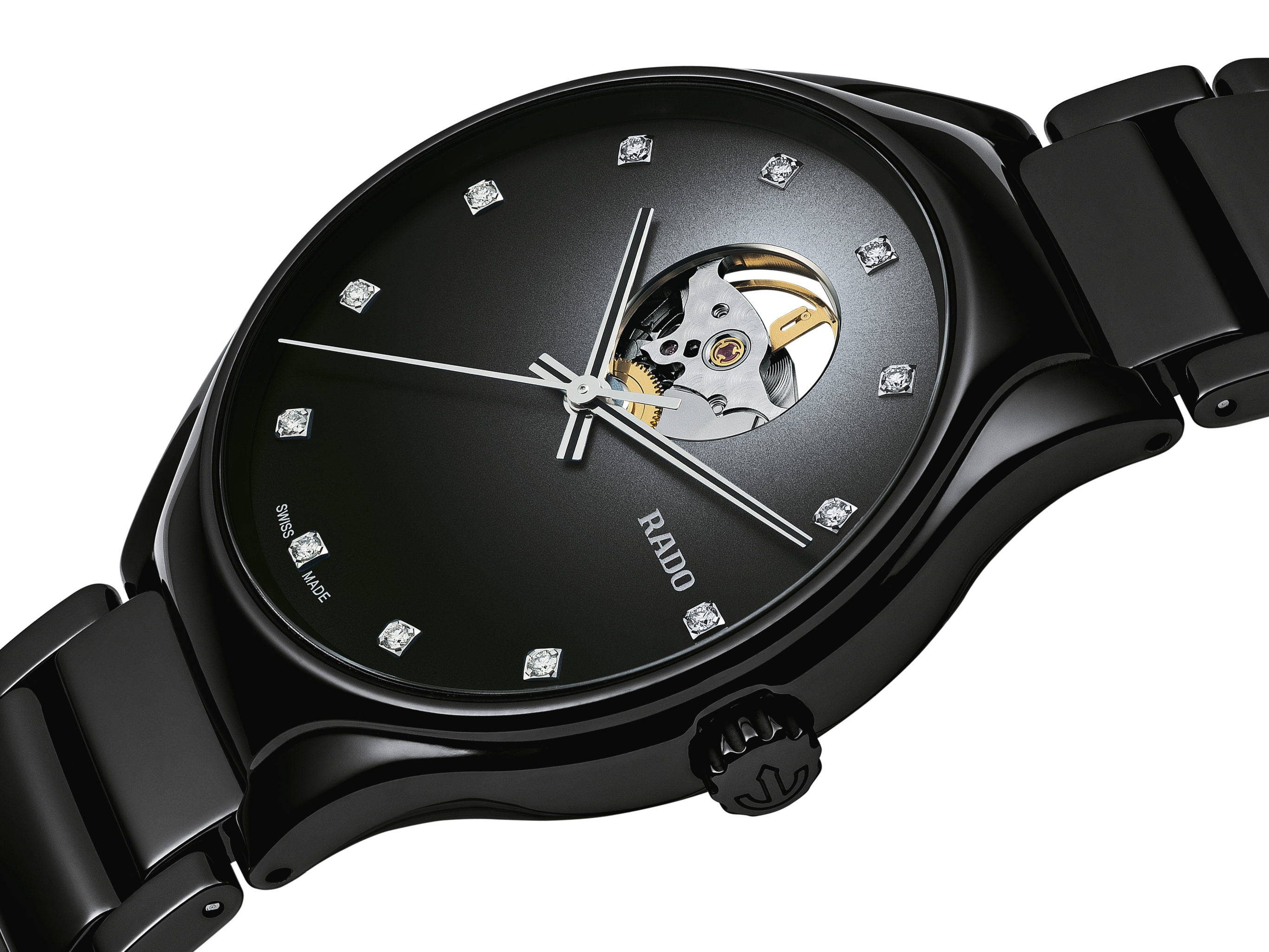 True Round Secret Diamonds Hightech-Keramik Uhr R27107732 | Rado ...