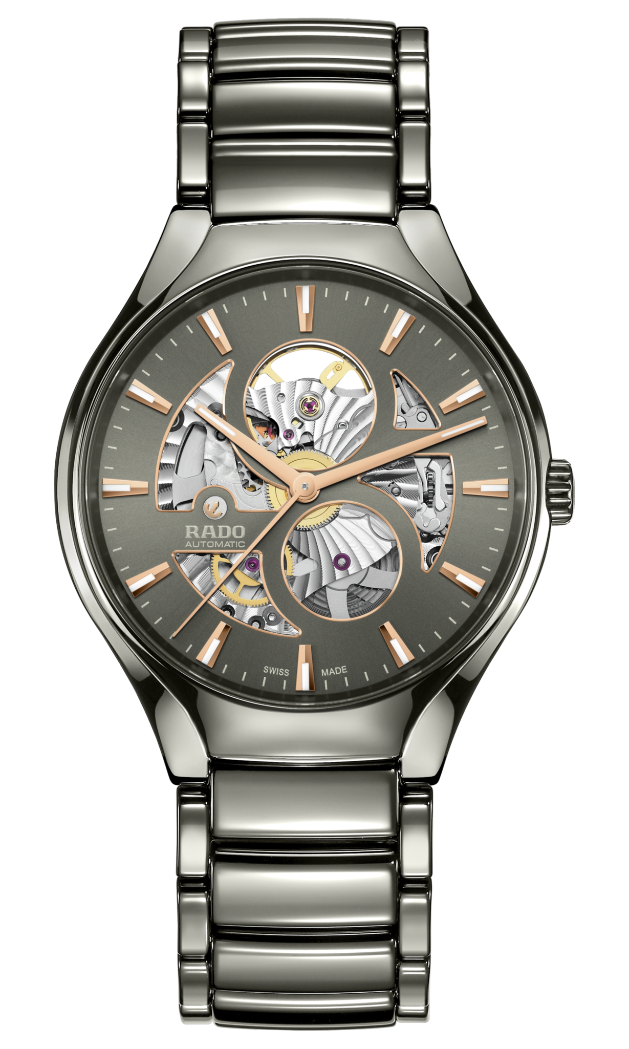 True Round Automatic Open Heart Unisex Plasma Hightech‑Keramik Uhr ...