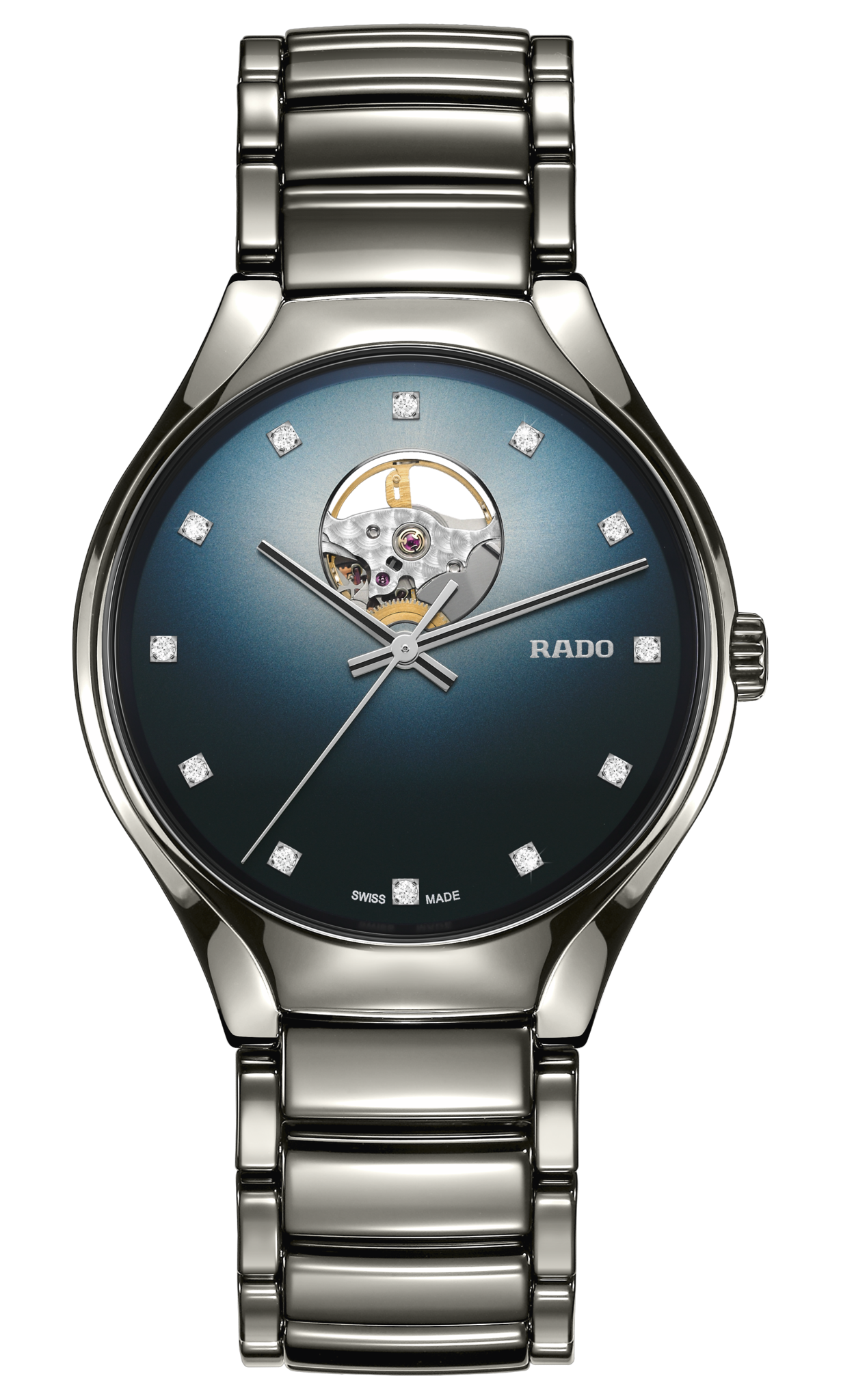 True Round Secret Diamonds Hightech-Keramik Uhr R27107732 | Rado ...