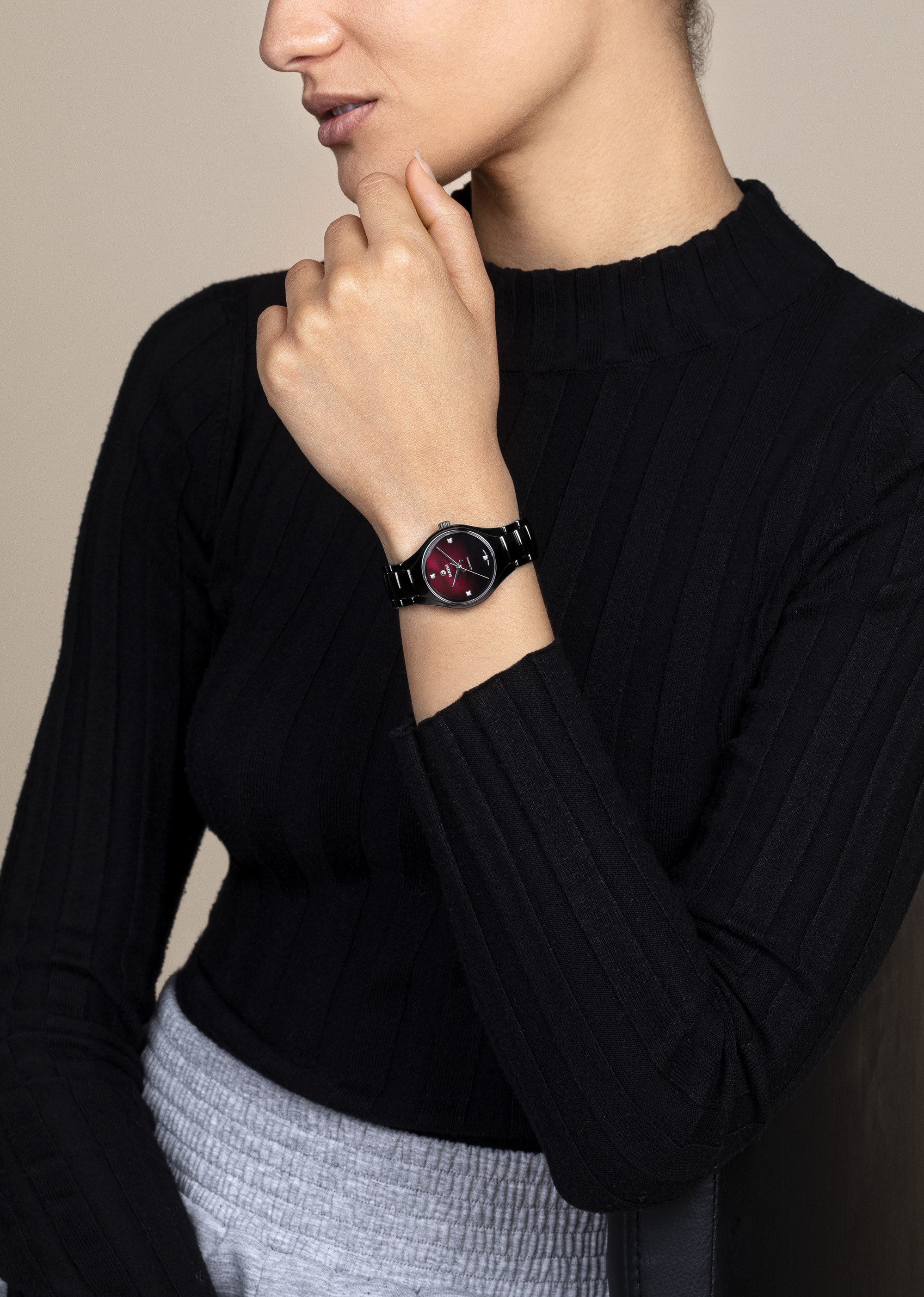 True Round Automatic Diamonds High-Tech Ceramic Watch R27242742 | Rado ...