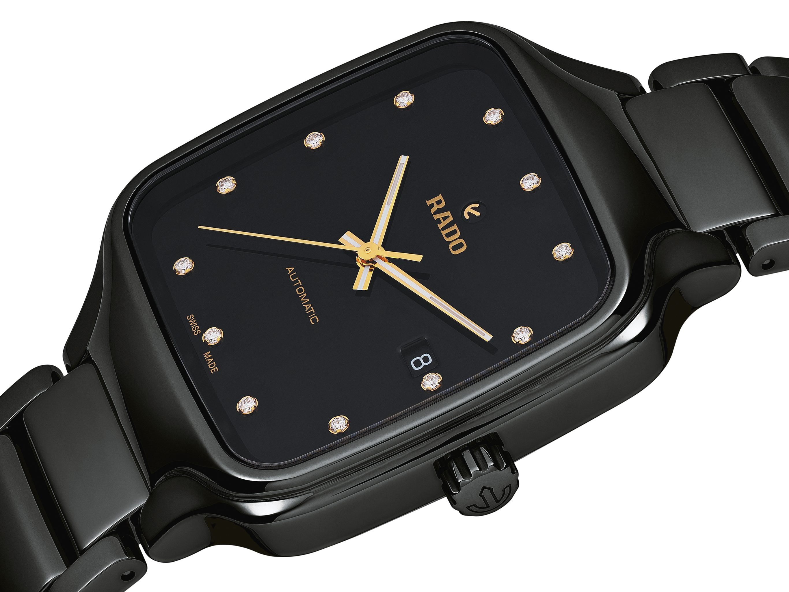 True Square Automatic Diamonds High-Tech Ceramic Watch R27078702 | Rado ...