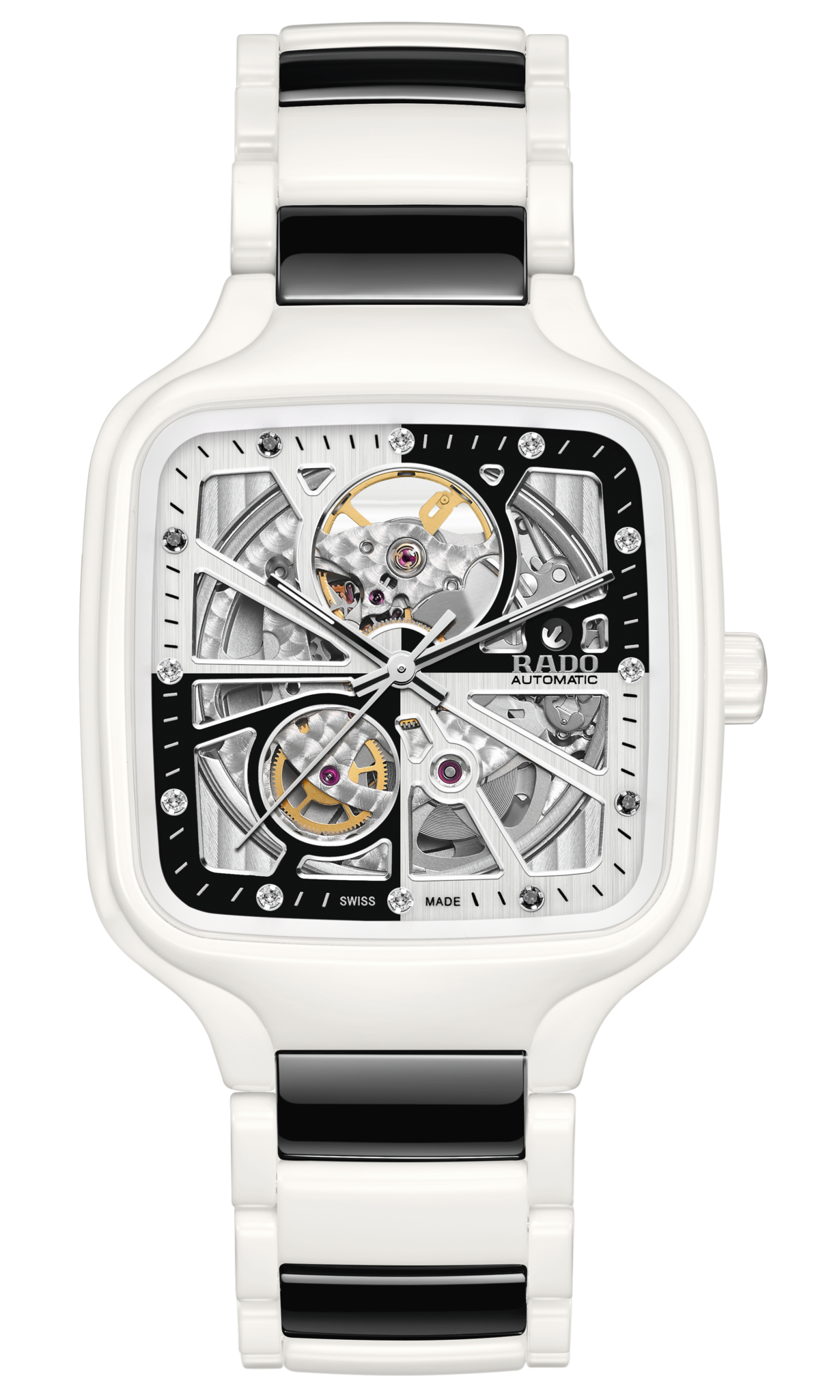 True Square Automatic Open Heart Plasma High-Tech Ceramic Watch ...