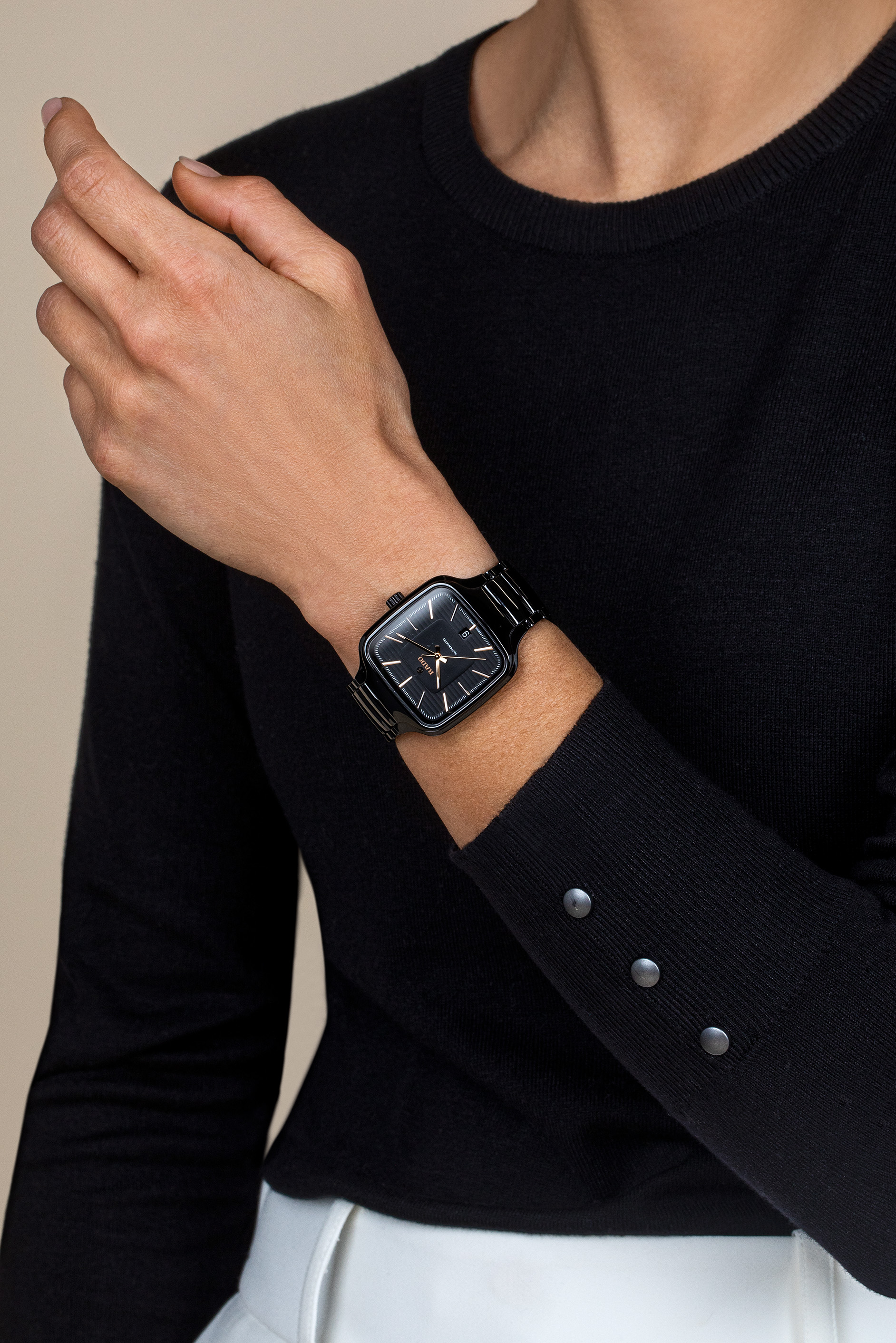 True Square Automatic High-Tech Ceramic Watch R27078172 | Rado® United ...