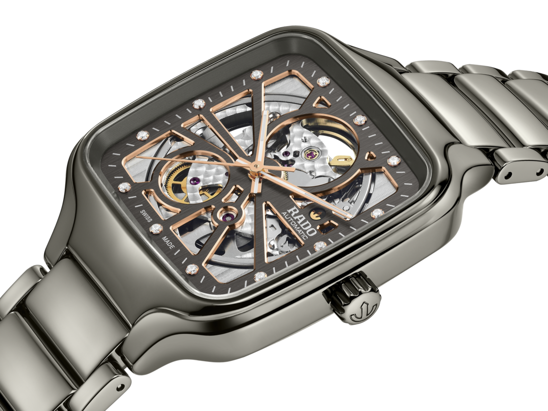 True Square Automatic Open Heart Unisex Plasma High-Tech Ceramic Watch ...
