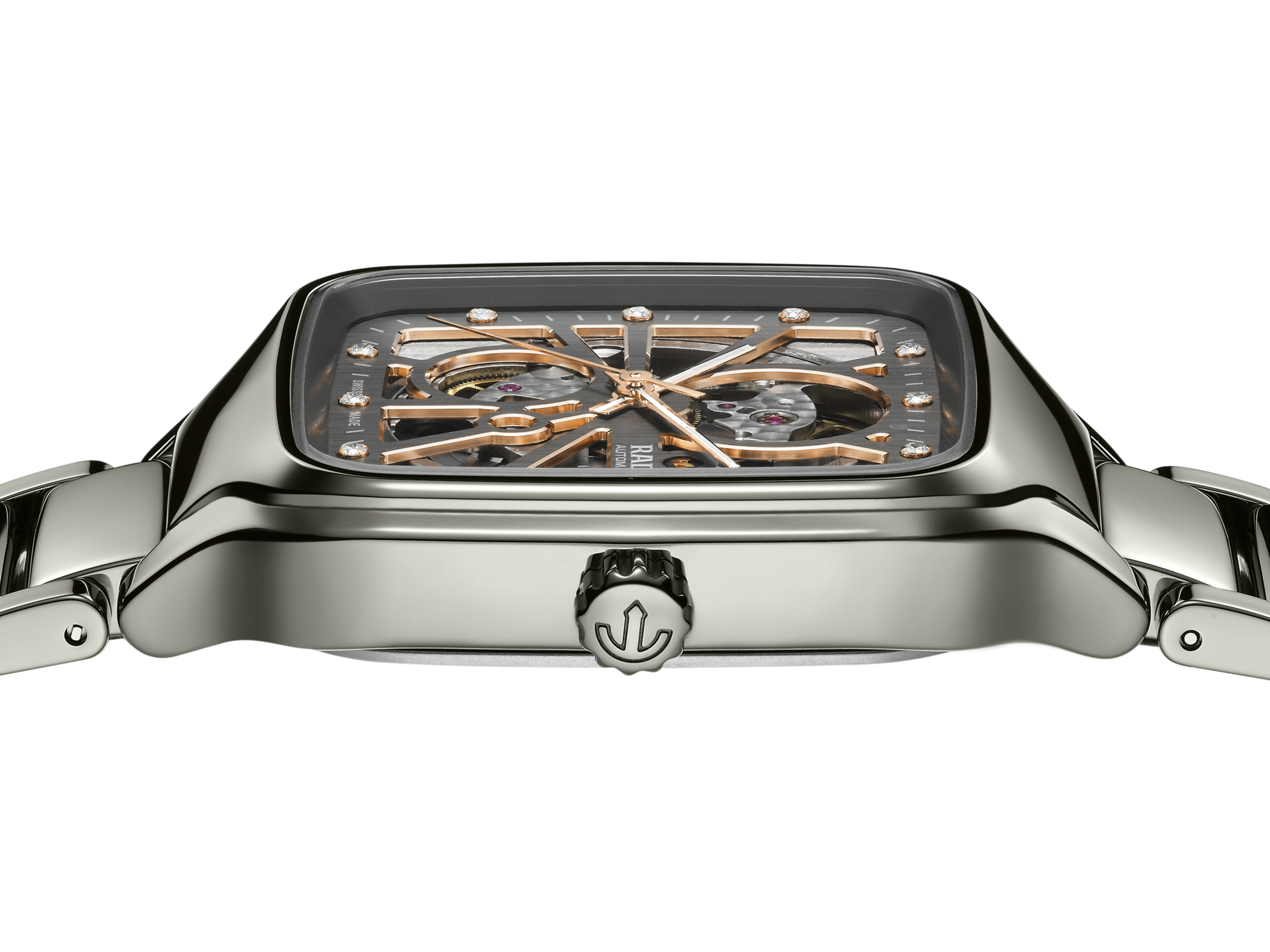 True Square Automatic Open Heart Unisex Plasma High-Tech Ceramic Watch ...