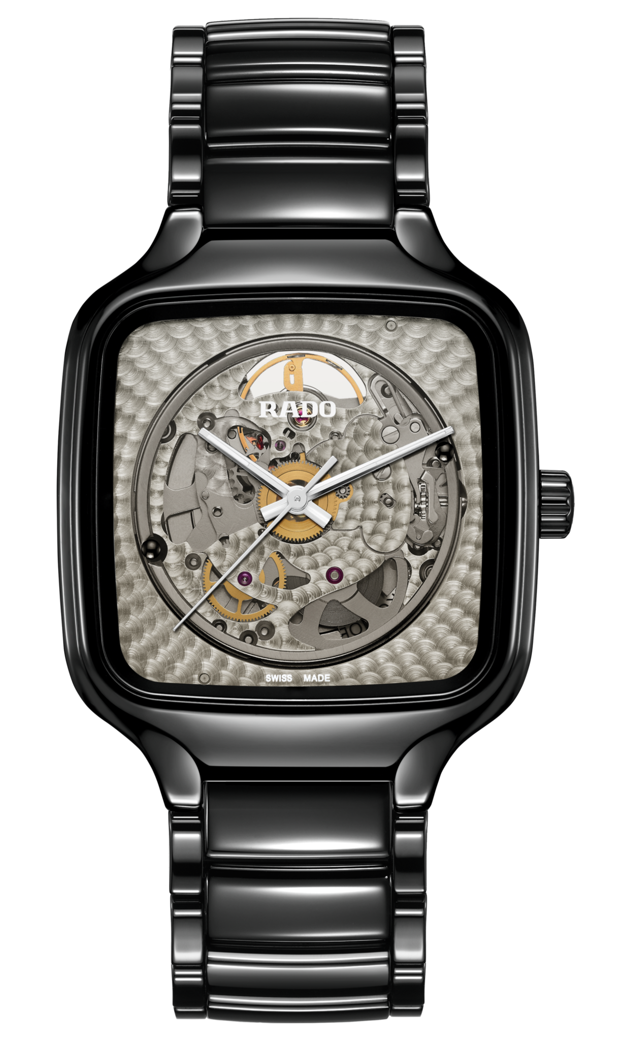 True Square Automatic Open Heart Unisex High-Tech Ceramic Watch ...