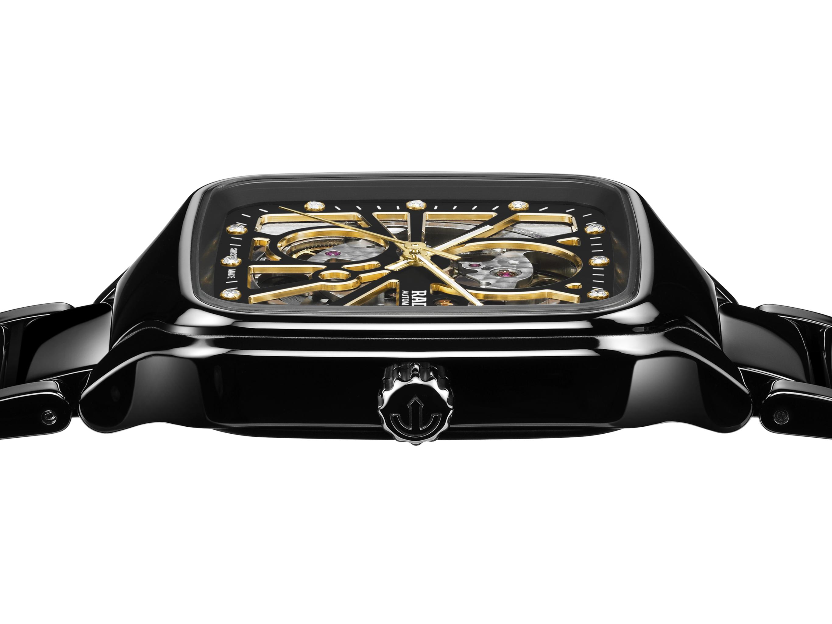 True Square Automatic Open Heart Unisex Hightech-Keramik Uhr R27086712 ...