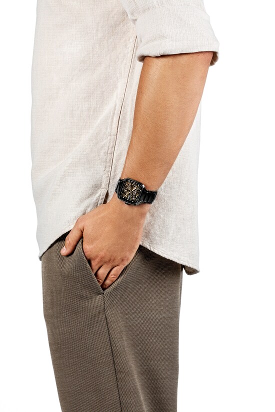 True Square Automatic Open Heart Unisex High-Tech Ceramic Watch ...
