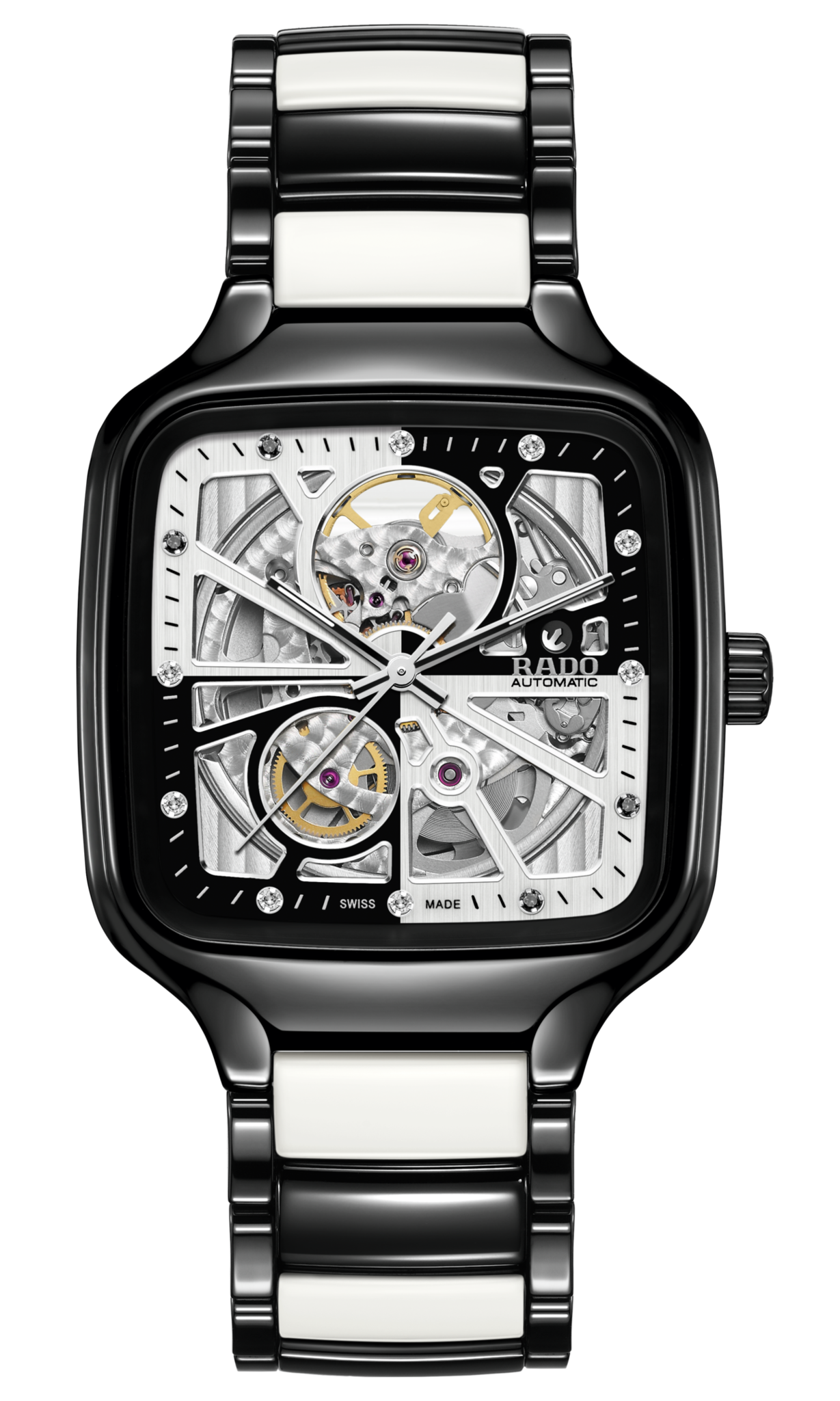 True Square Automatic Open Heart Diamonds Limited Edition Unisex High ...