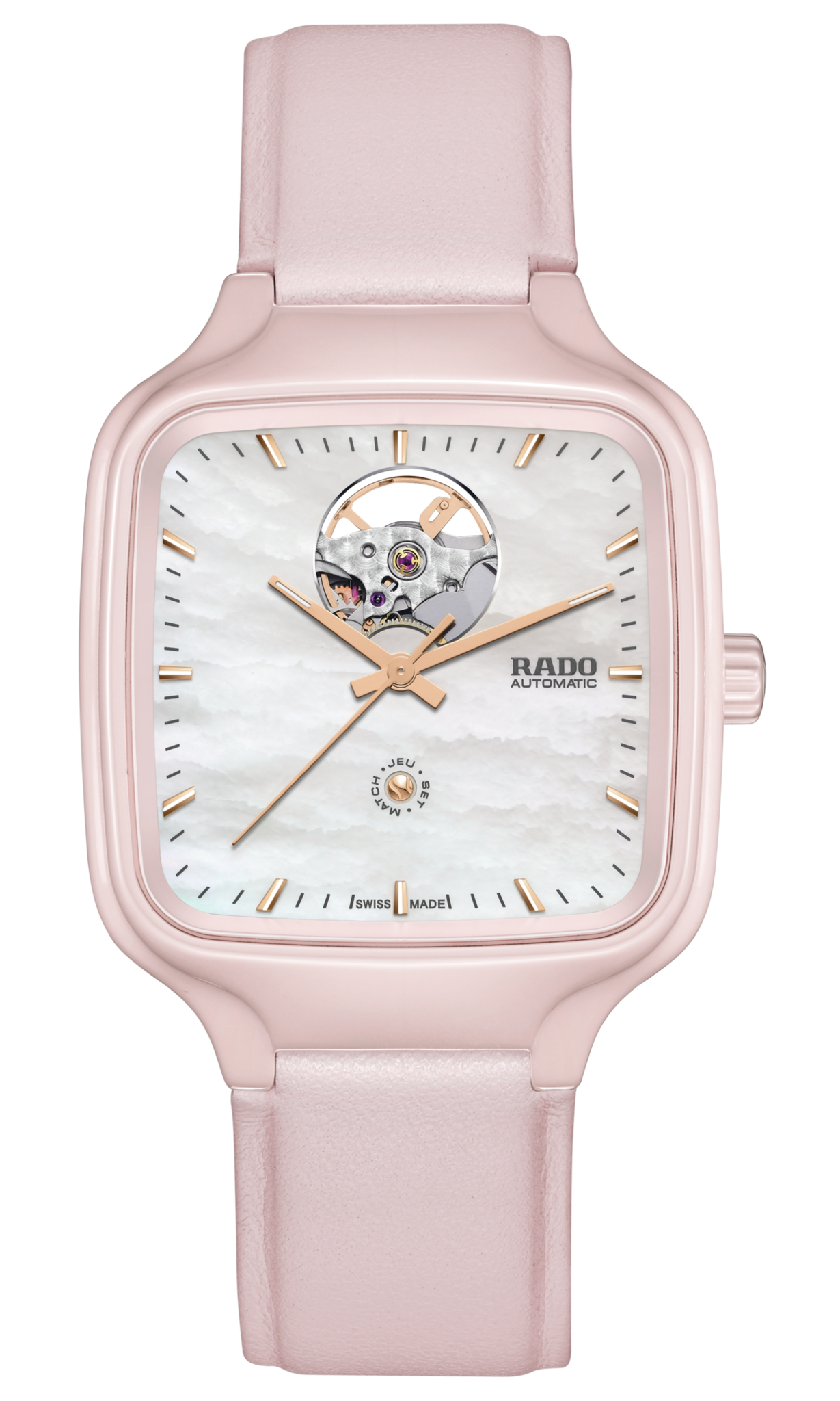 True Square Automatic Open Heart Unisex High-Tech Ceramic Watch ...