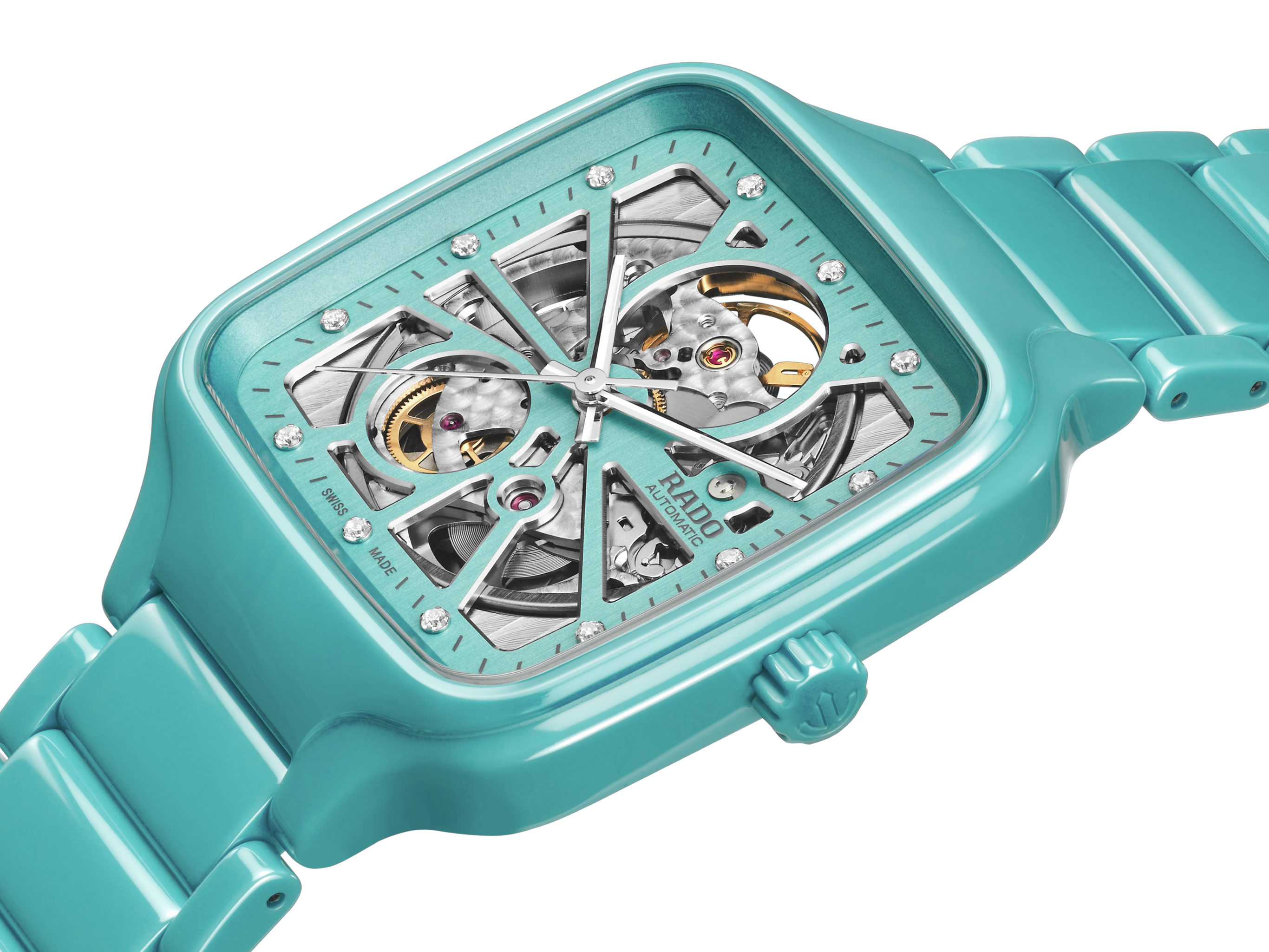 True Square Automatic Open Heart High-Tech Ceramic Watch R27176712 ...