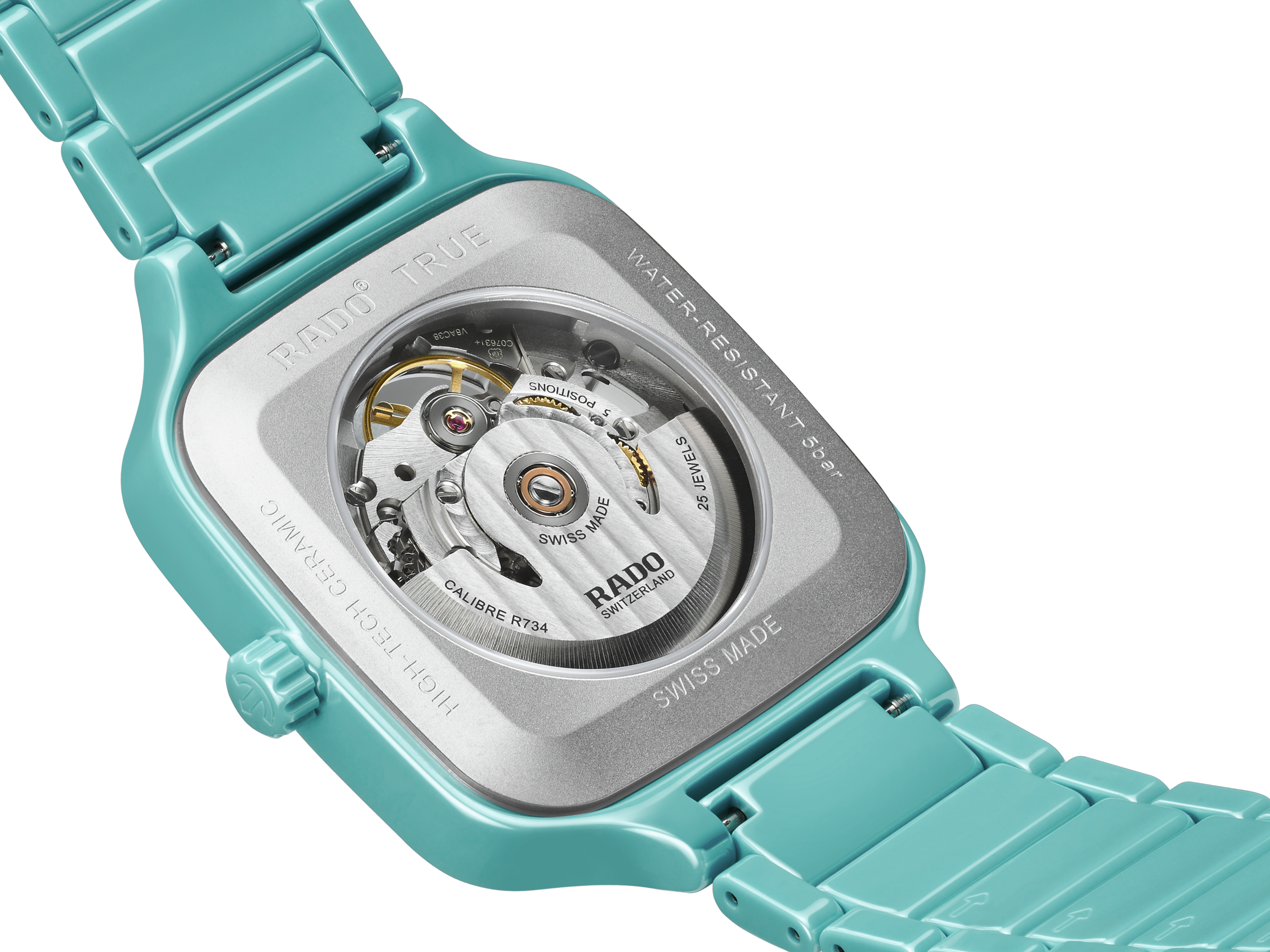 True Square Automatic Open Heart High-Tech Ceramic Watch R27176712 ...