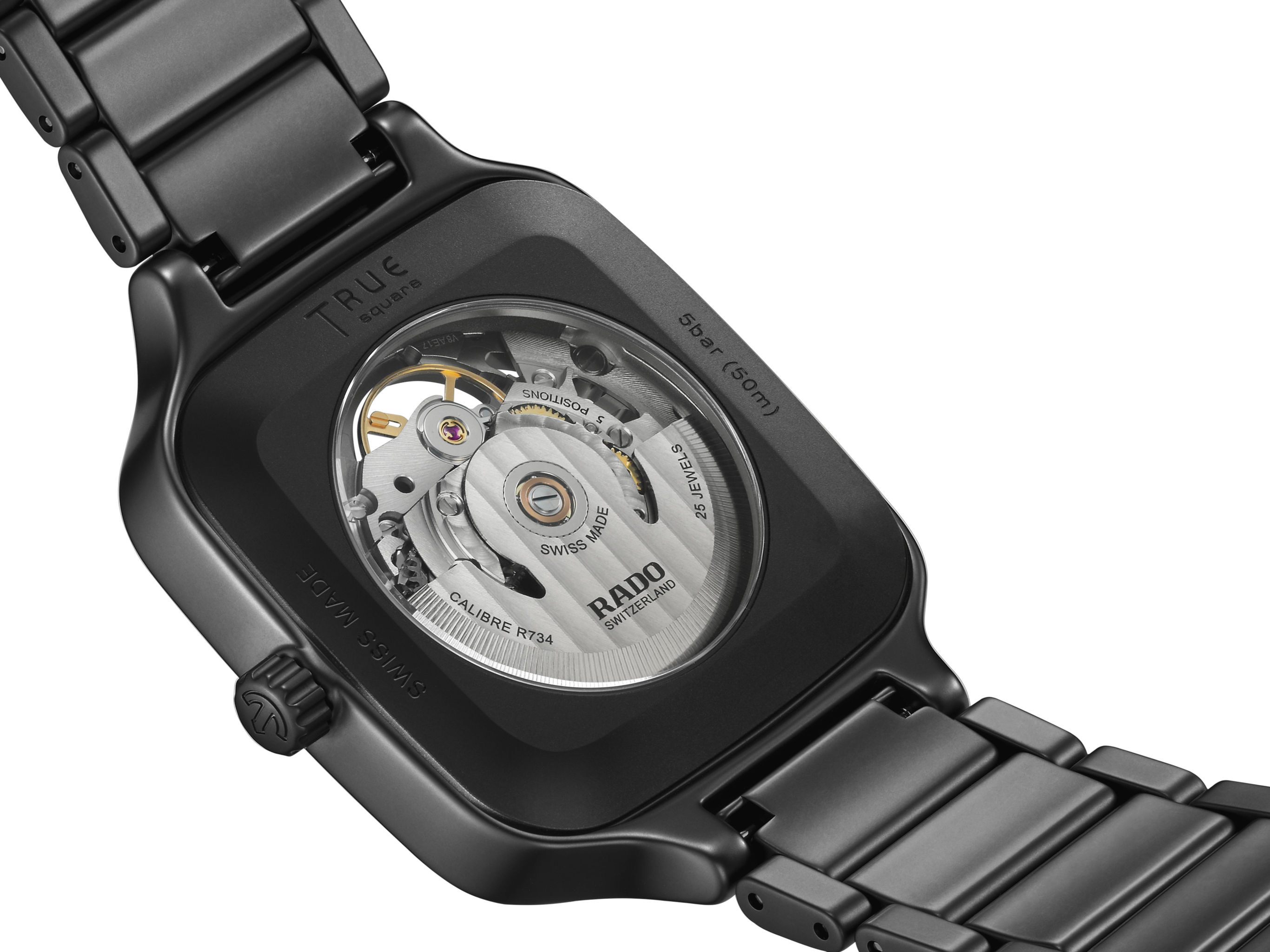 True Square Automatic Skeleton High-Tech Ceramic Watch R27197152 | Rado ...