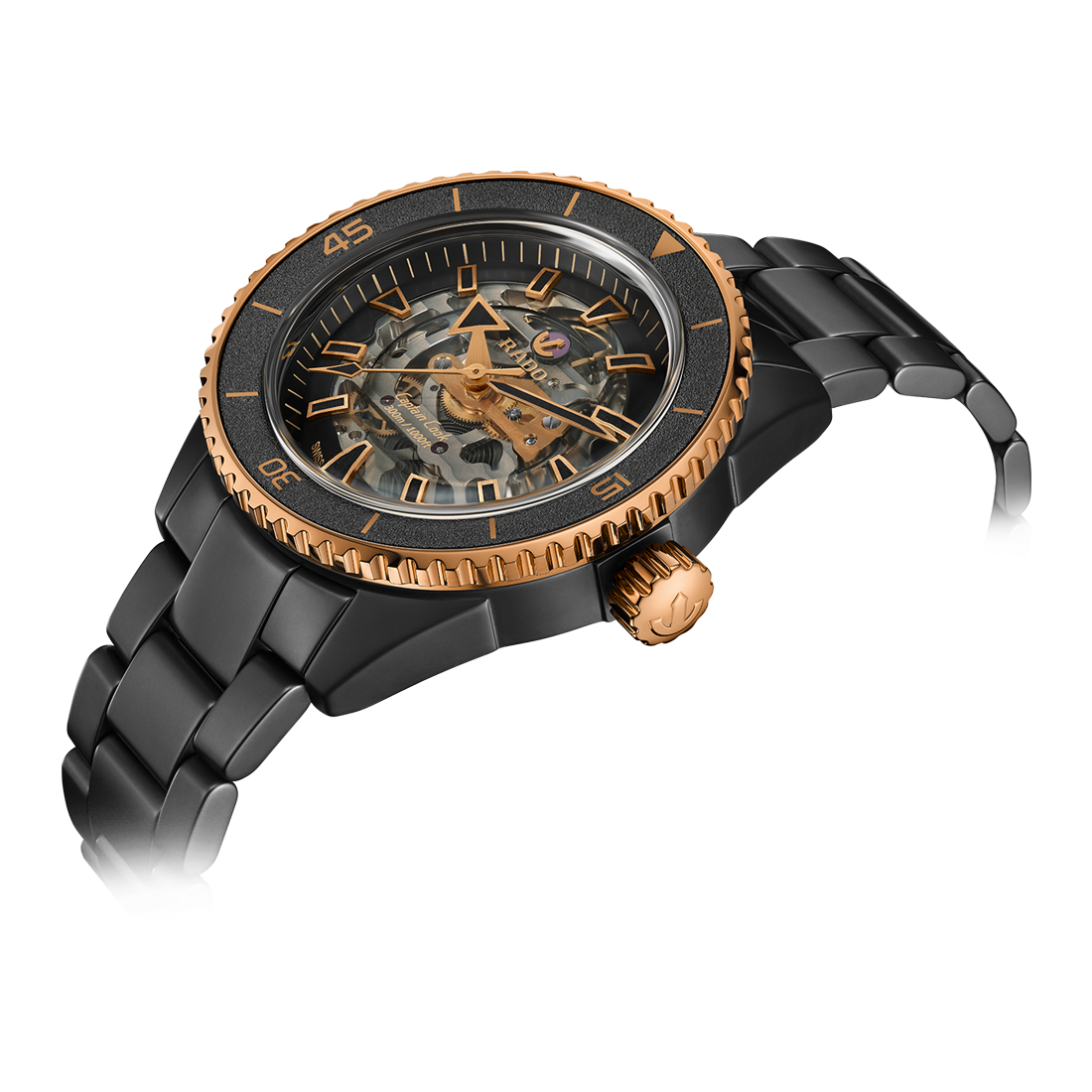 Captain Cook High-Tech Ceramic Skeleton Men High-Tech Ceramic Watch ...