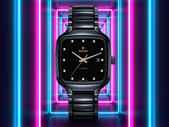 True Square Automatic Diamonds Unisex High-Tech Ceramic Watch R27078702 ...